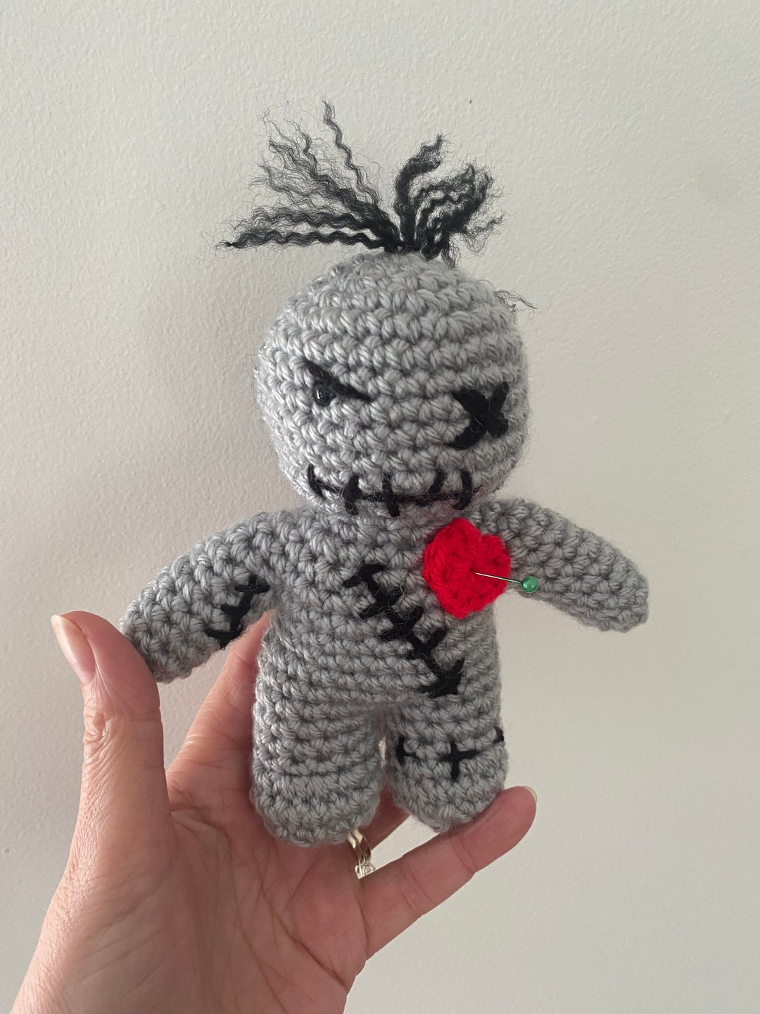 Voodoo Doll, Hand Crocheted Unique Gift for Witchcraft Lover, Talisman ...