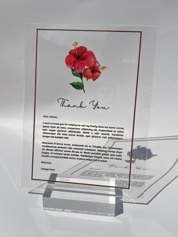 Personalized Meaningful Acrylic Letter Heartfelt Letter for - Etsy