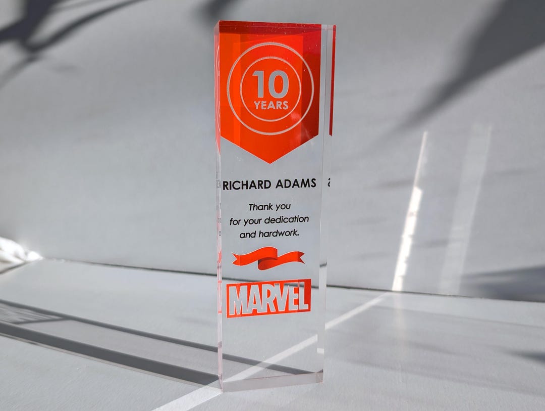 Custom Clear Award Corporate Trophy Award - Custom Company Anniversary ...