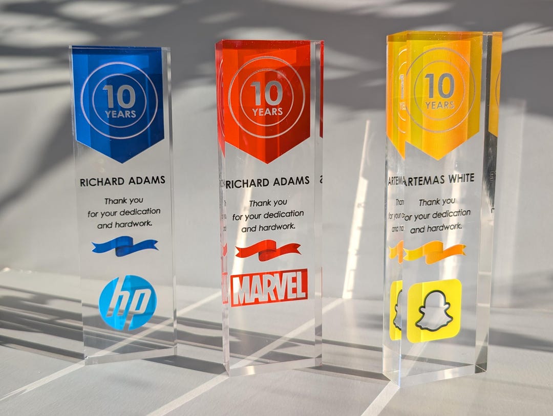 Personalized Award Corporate Trophy Award - Company Anniversary Banner ...