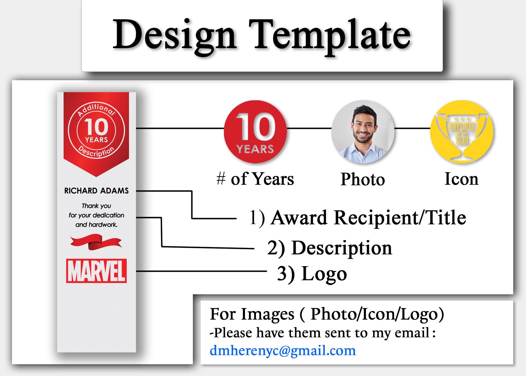 Personalized Award Corporate Trophy Award - Company Anniversary Banner ...