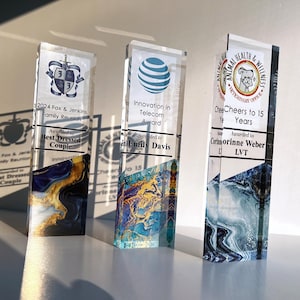 Custom Award Plaque Corporate Trophy Award - Company Anniversary ...