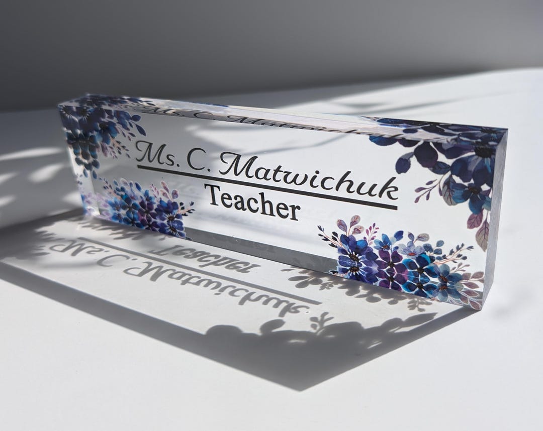 Personalized Acrylic Name Plate | Office Sign Plaque | Coworker Gift ...