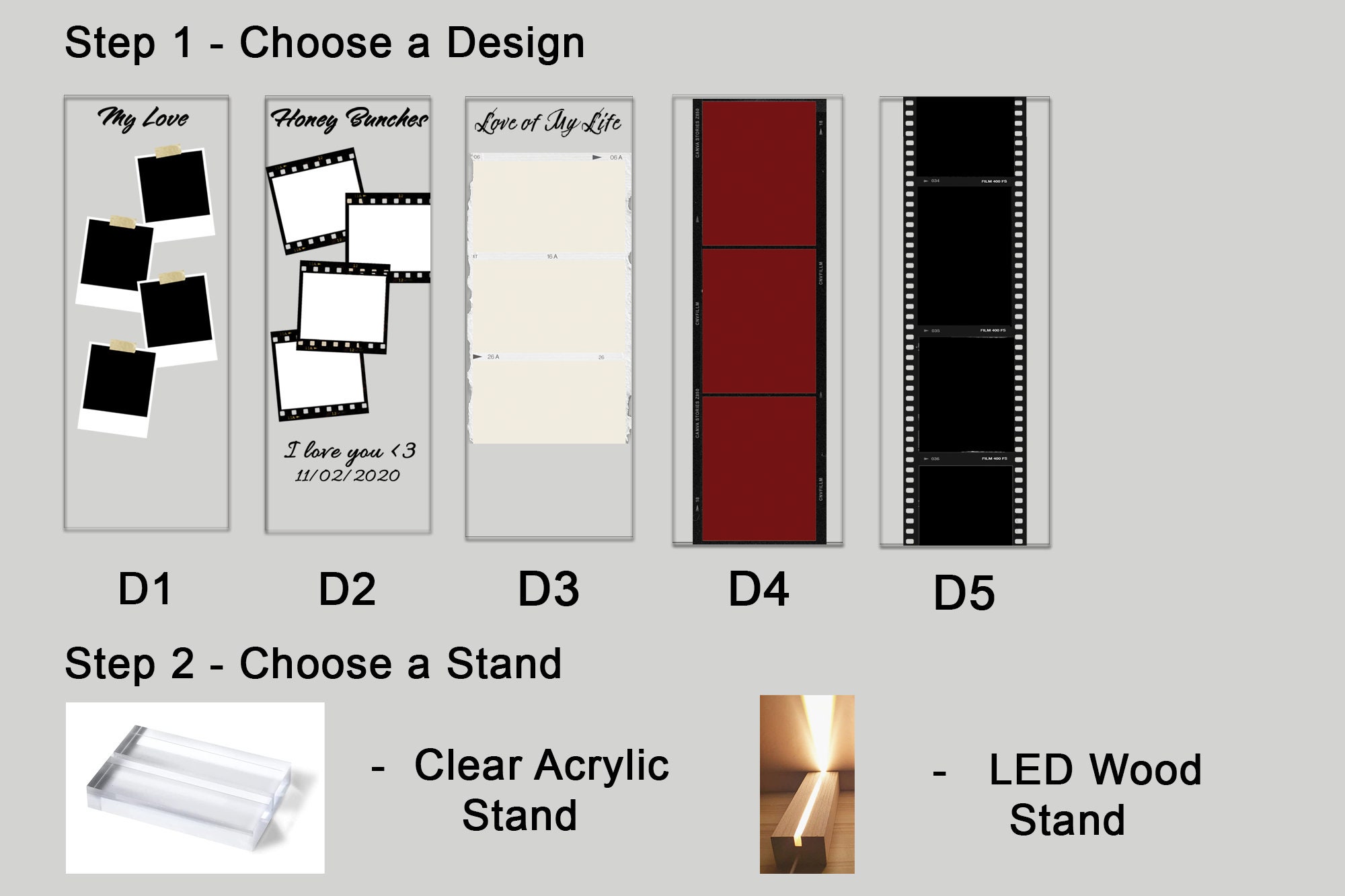 Personalized Film Photo Acrylic Stand Custom Couple Photos - Etsy