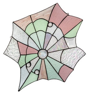 Stained Glass Cobweb Geometry Spider Web Window Hangings Custom Stained ...