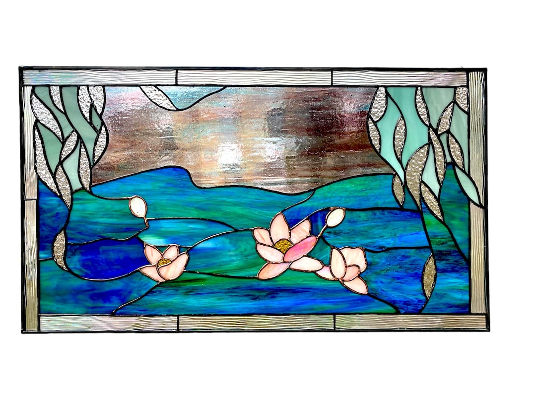 Stained-glass Window /stained Glass Water Lily/ Stained Glass Window ...