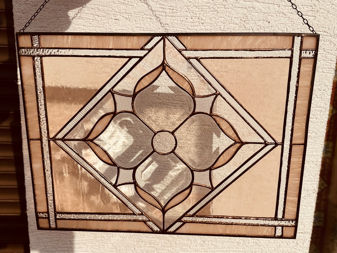 Modern Stained Glass Window Window Panel Сlover Leaf Window Hangings ...