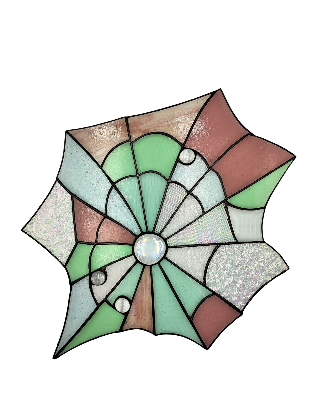 Stained Glass Cobweb Geometry Spider Web Window Hangings Custom Stained ...