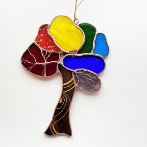 Tree of Life SUNCATCHER, Stained Glass Rainbow, Stained Glass Window ...