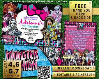 Monster High Card | Etsy
