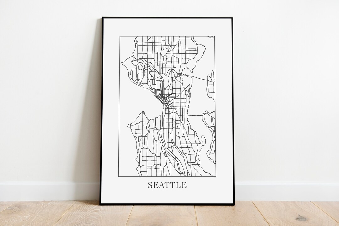 Custom City Map Minimal Wall Art Digital Download Boho Neutral Living ...