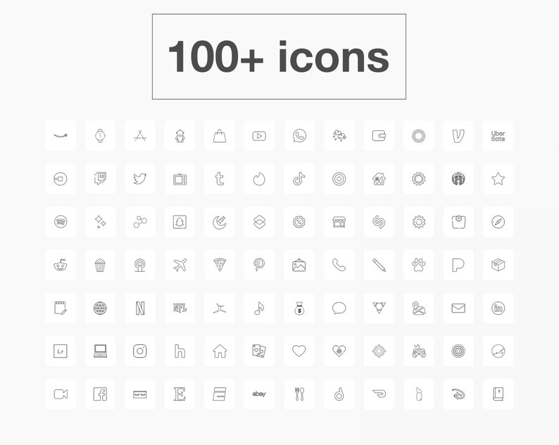 Ios 14 Icons Minimal White Apple iPhone Ios 14 App Icons Neutral Icon ...