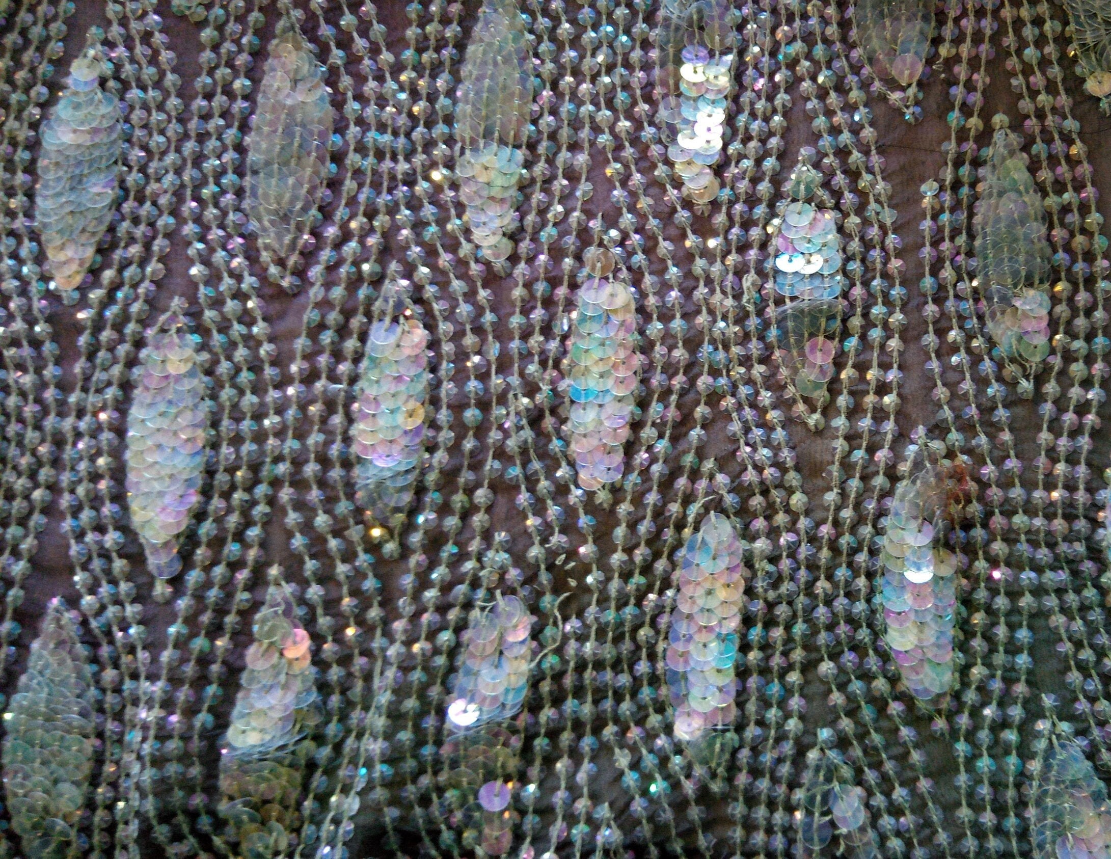 Haute Couture Stoff, Seide, Chiffon zweifarbig grün violett mit ...