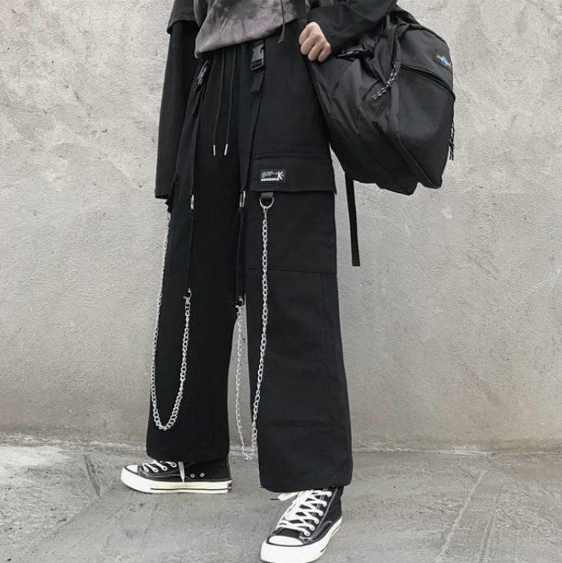Cargo Pants Women With Chains | Etsy