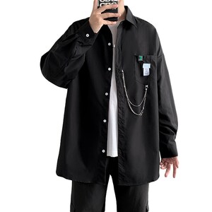 Long Sleeve Shirt With Chain - Etsy