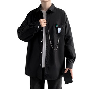 Long Sleeve Shirt With Chain - Etsy