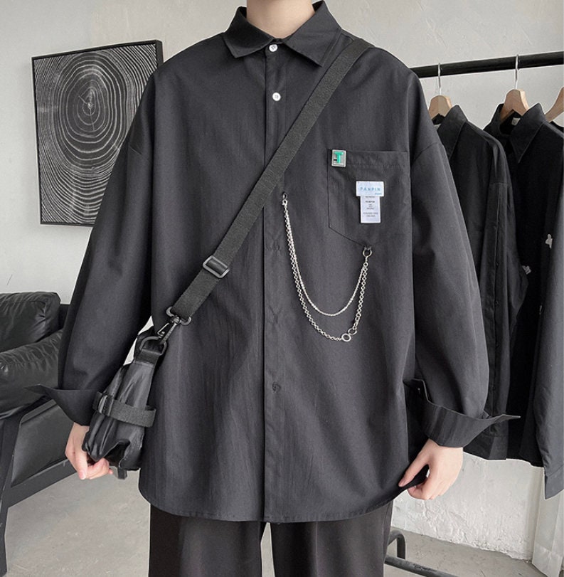 Long Sleeve Shirt With Chain | Etsy