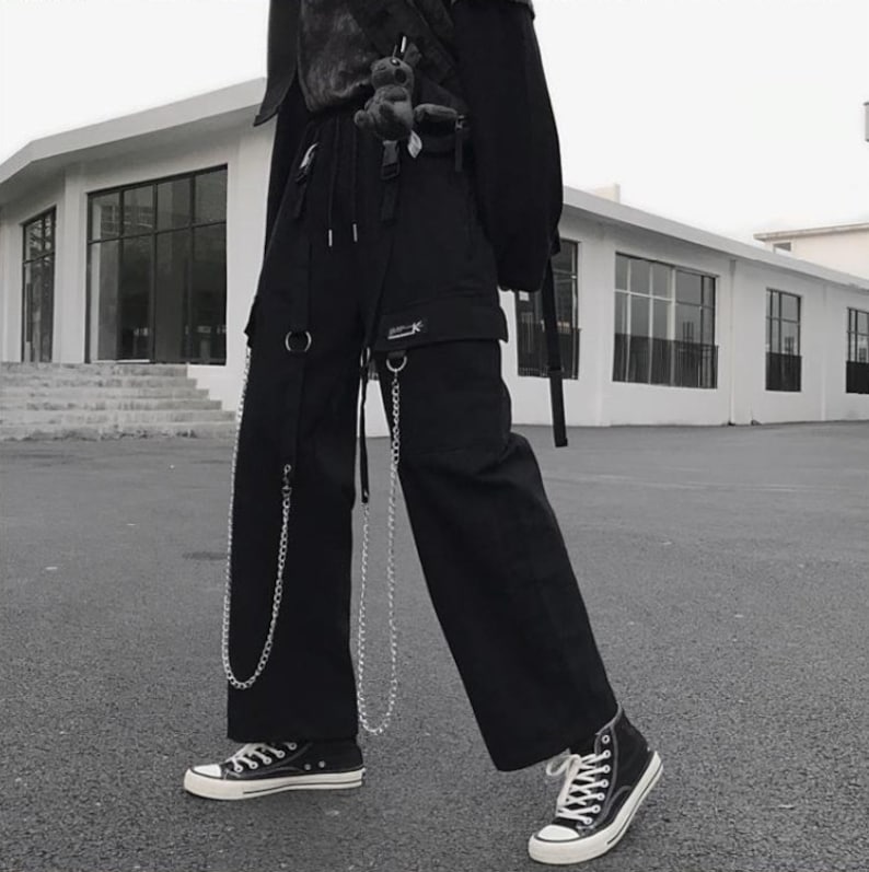 Cargo Pants Women With Chains | Etsy