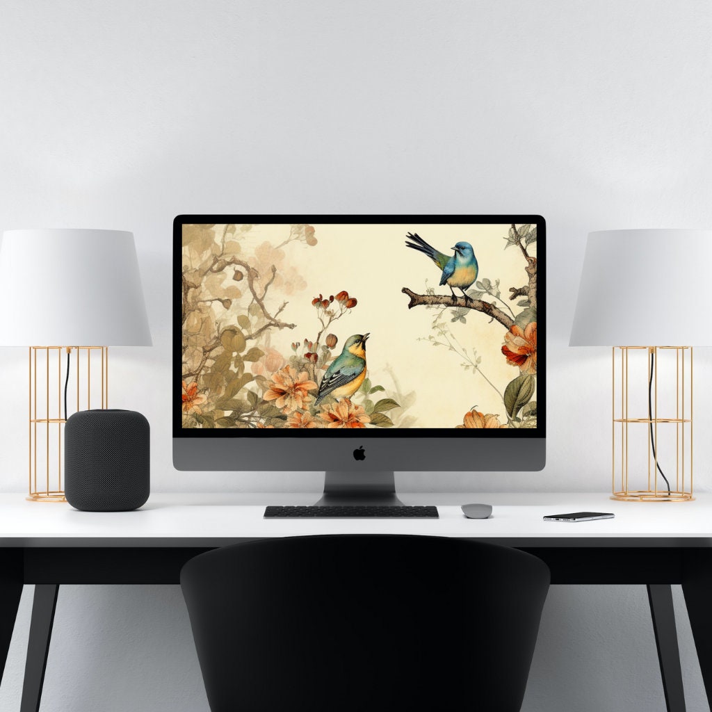 Vintage Desktop Wallpaper Antique Inspired Wallpaper Instant Download ...