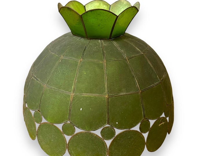 Green Capiz Shell Pendant Light Shade - Etsy