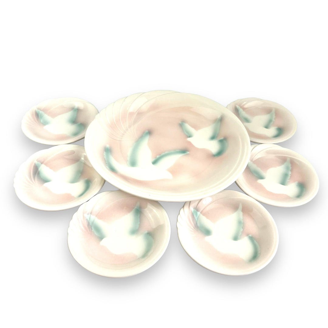Dove Serving Plate and 6 Side Plates - Etsy