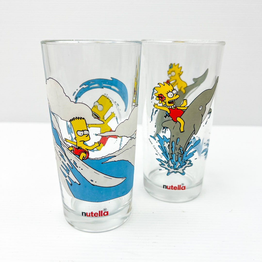 Die Gibsons 1998 Nutella Glas 2er-Set Bart Surfing und Lisa & Maggie ...