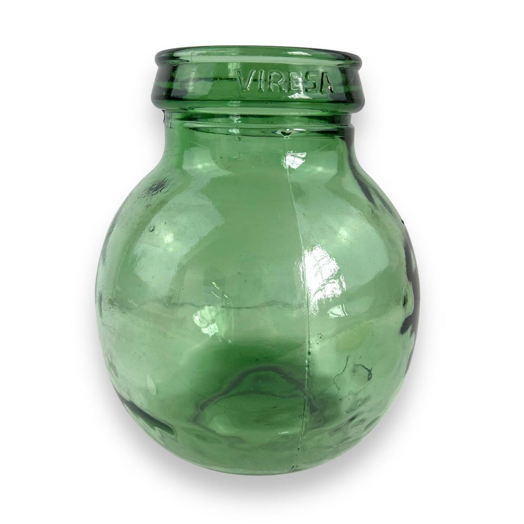 Viresa Green Glass Jar - Etsy