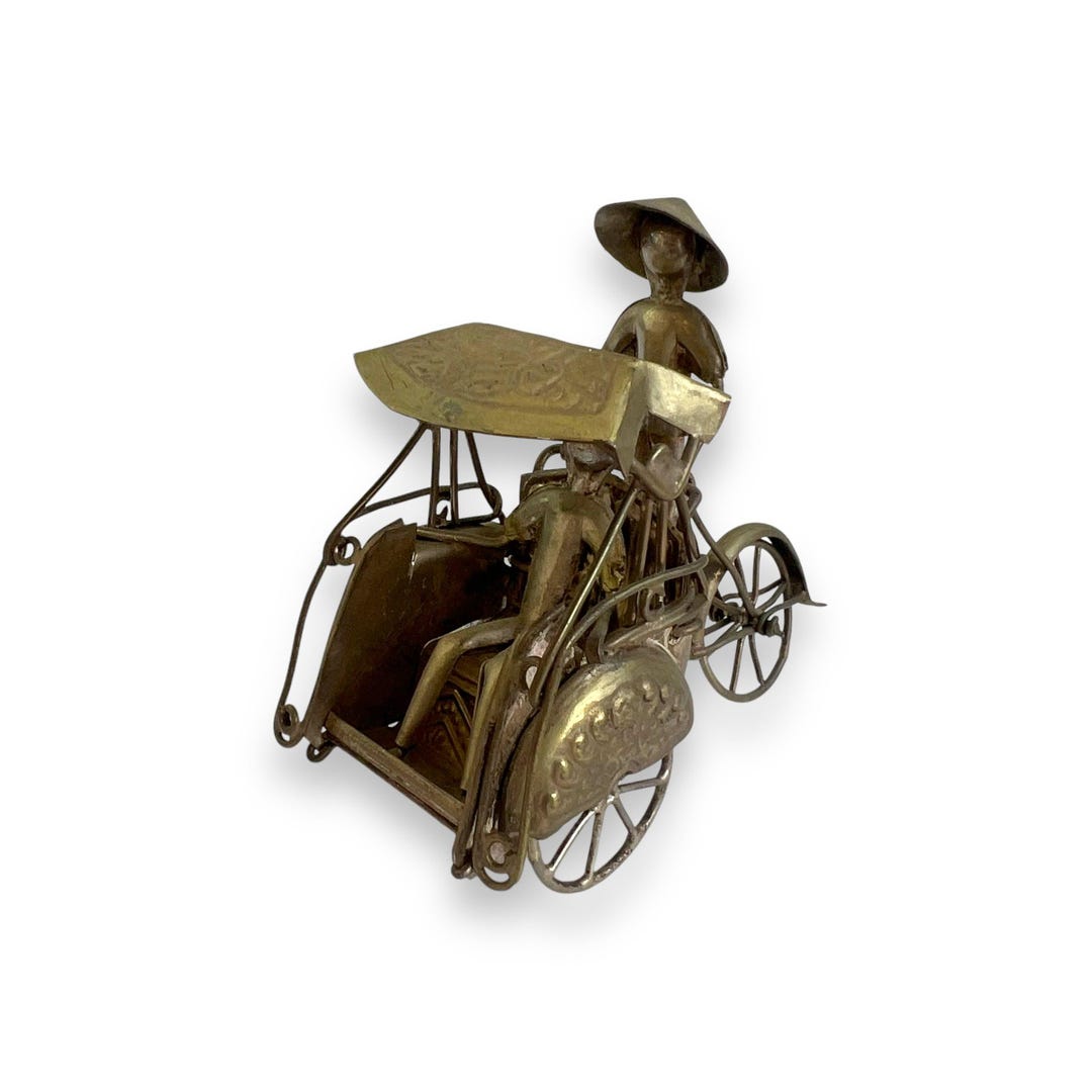 Silver Rickshaw Bicycle With Driver and Rider - Etsy