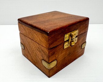 Wooden Jewellery Box Pau Rosa & Beech Trinket Jewelry - Etsy