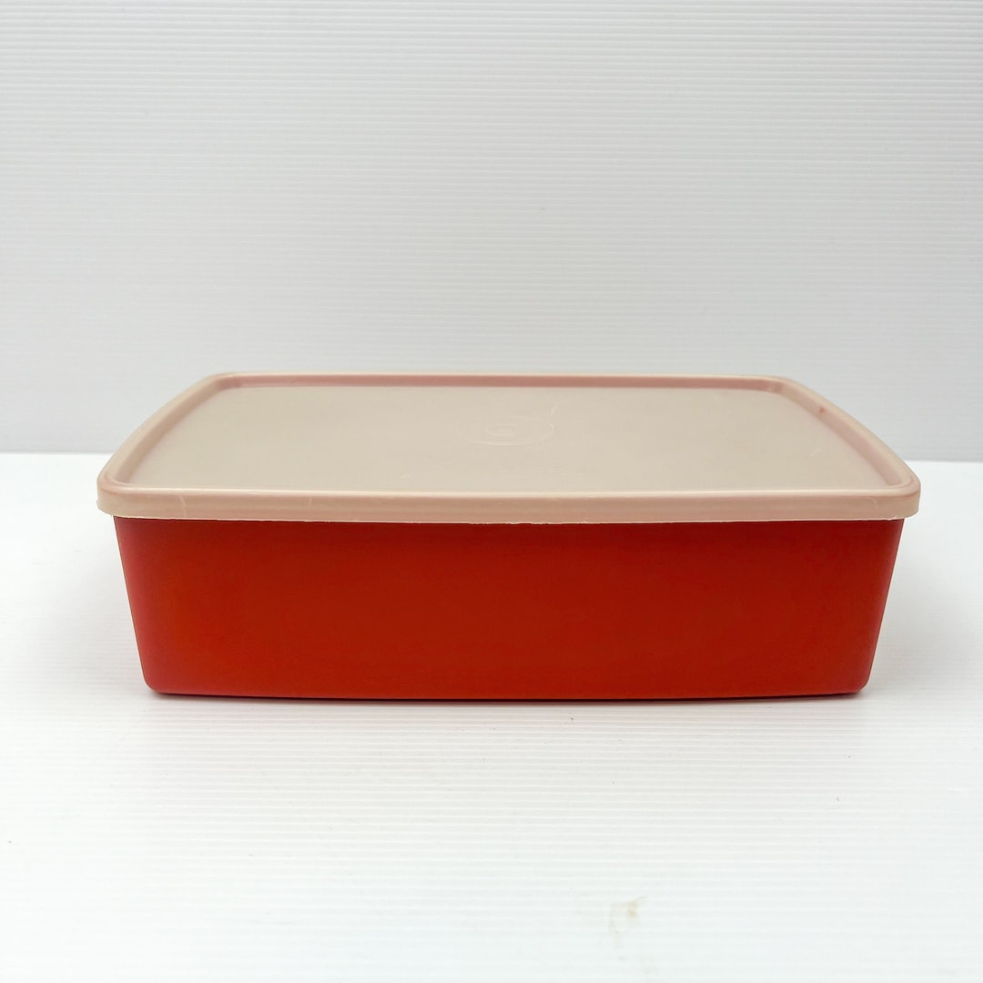 Red Tupperware Rectangle Storage Container Made in Australia - Etsy