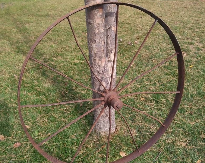 Large Steel Carriage or Wagon Wheel - 41 1/2 Inch Diameter - Local ...