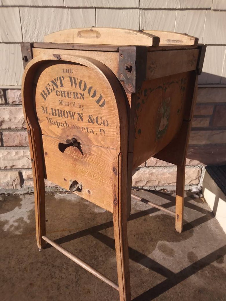 Vintage Butter Churn - "the Bent Wood Churn" - M. Brown & Co ...