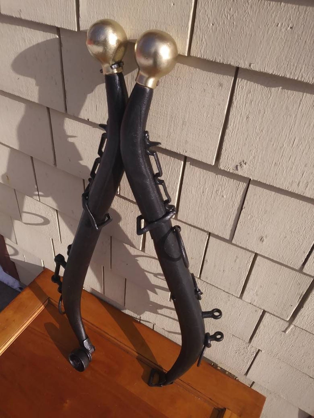 Vintage Horse Hames With Brass Tips Repainted - Etsy