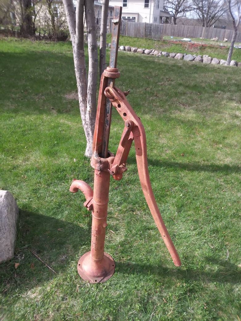 Vintage Well Pump - Perfect Rustic Red Color - Baker Manufacturing ...