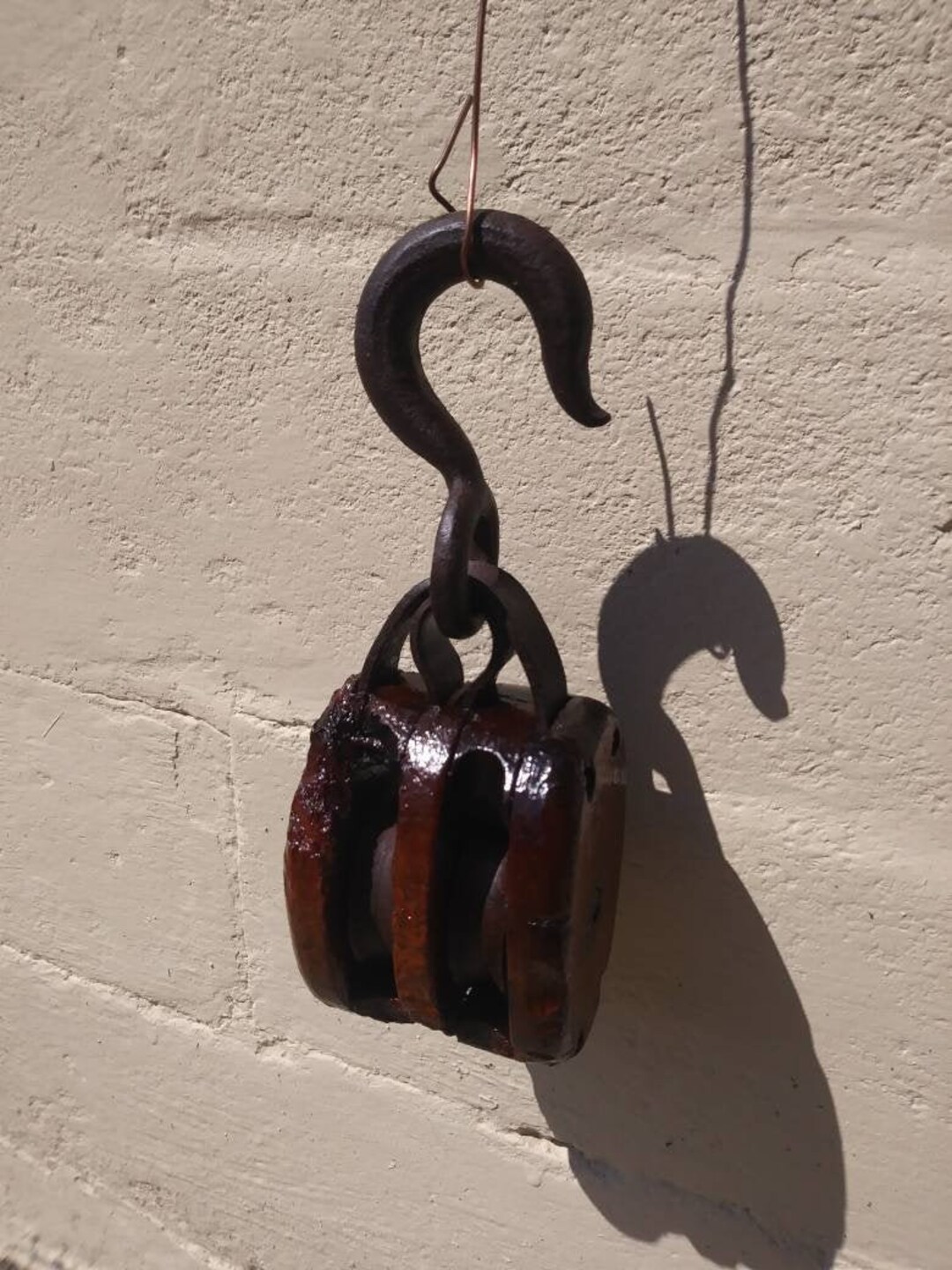 Vintage Mini-pulley With 4 Inch Hook - Etsy