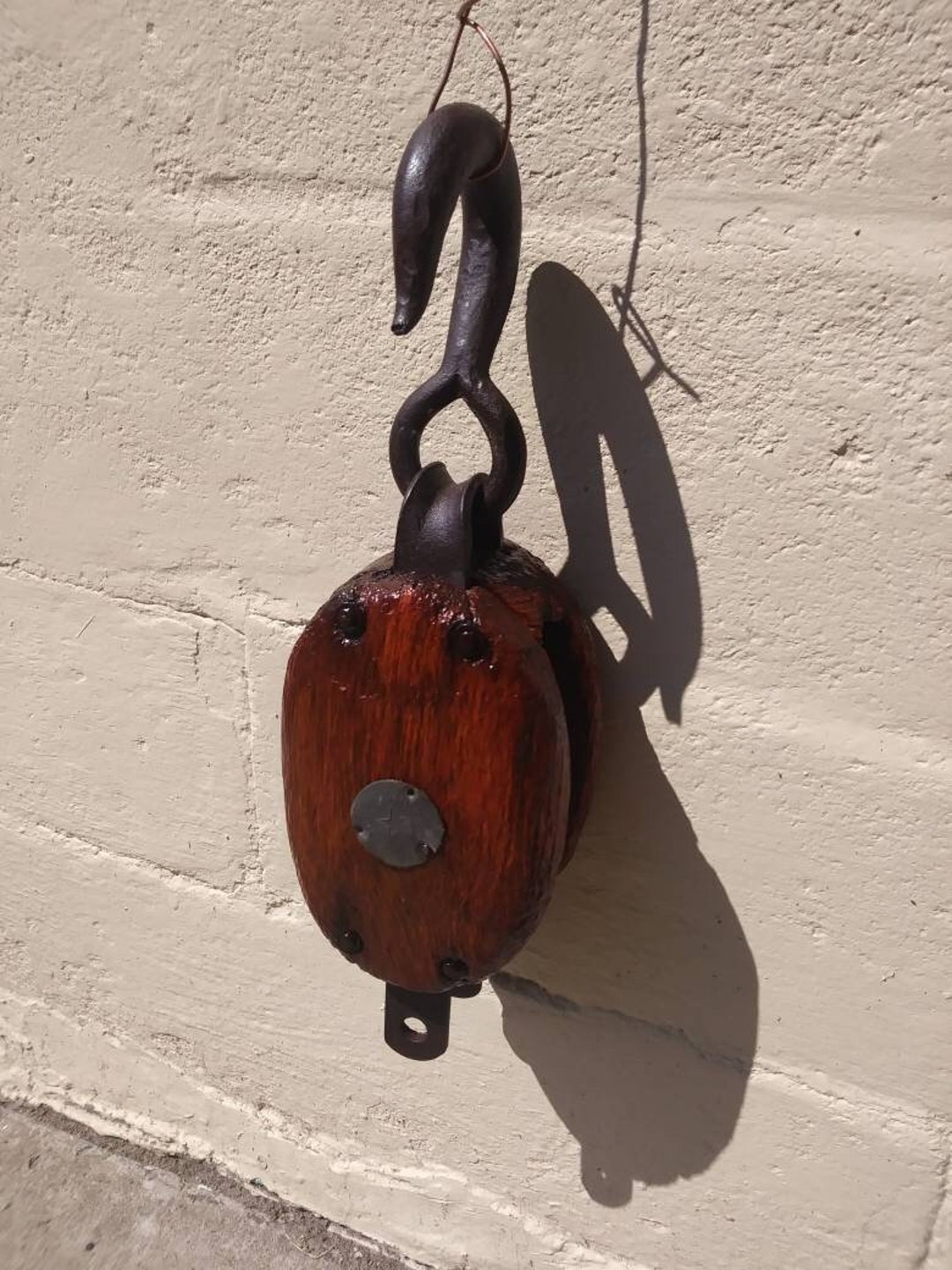 Vintage Pulley With 5 Inch Hook - Refinished - Boston Lockport Block Co ...