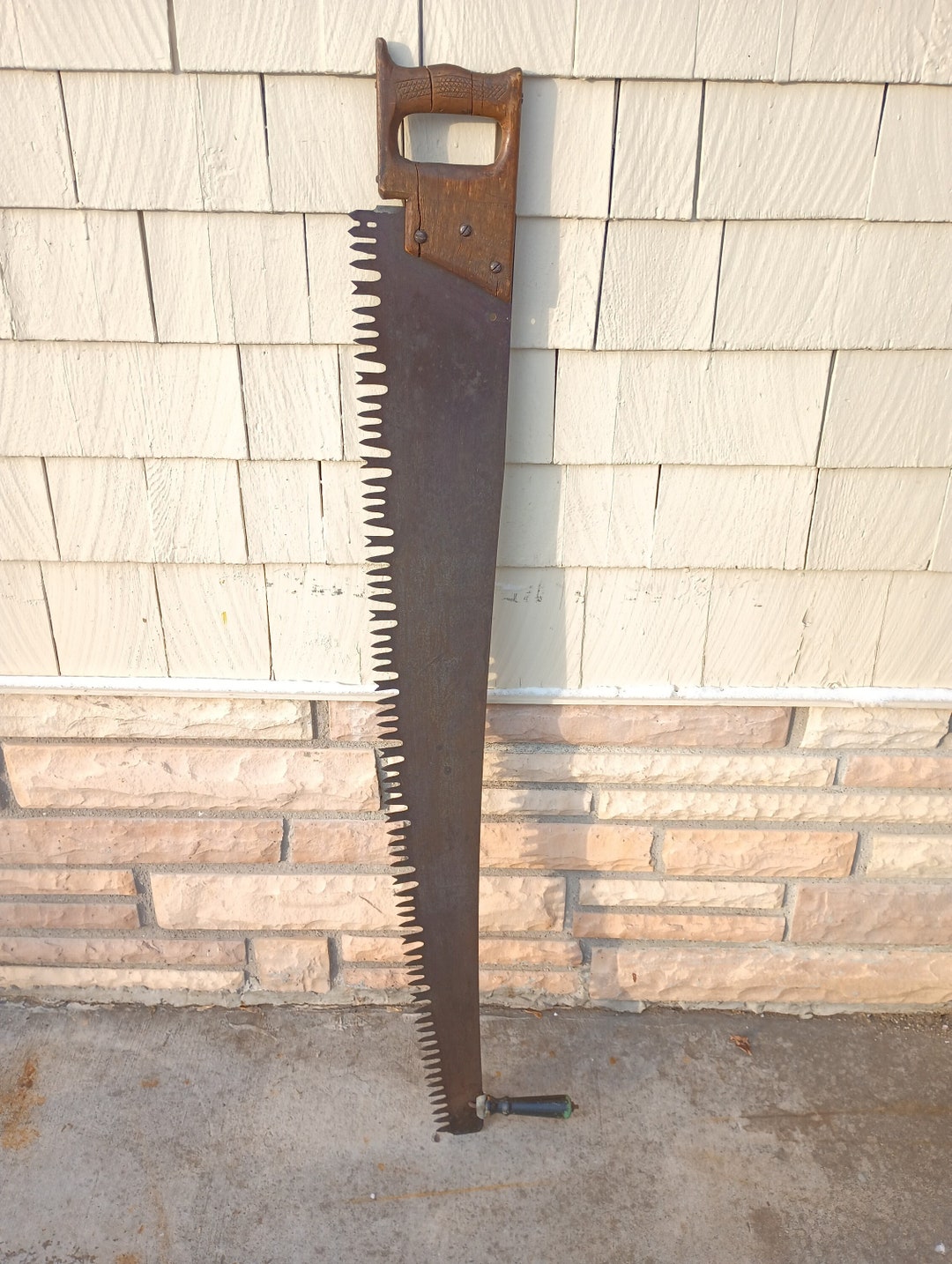 Vintage Two Handle Saw - Amazing Patina - Etsy