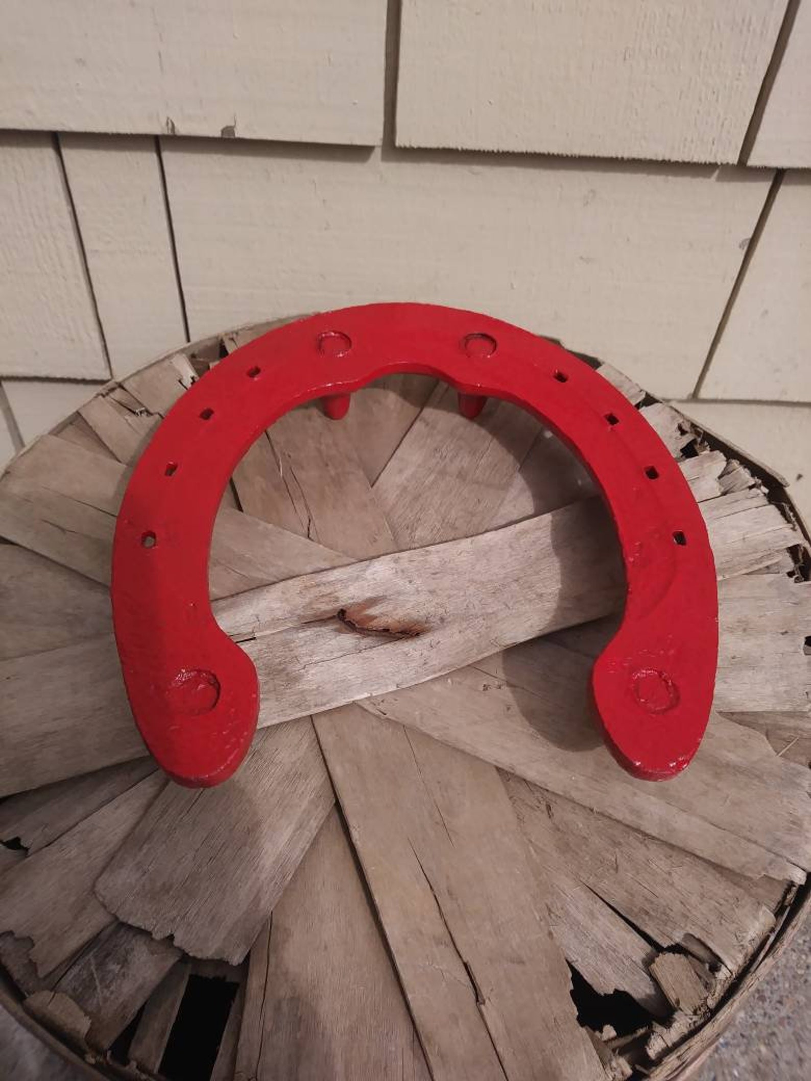 Vintage Red Horseshoe Guaranteed Maybe to Bring Good Luck | Etsy