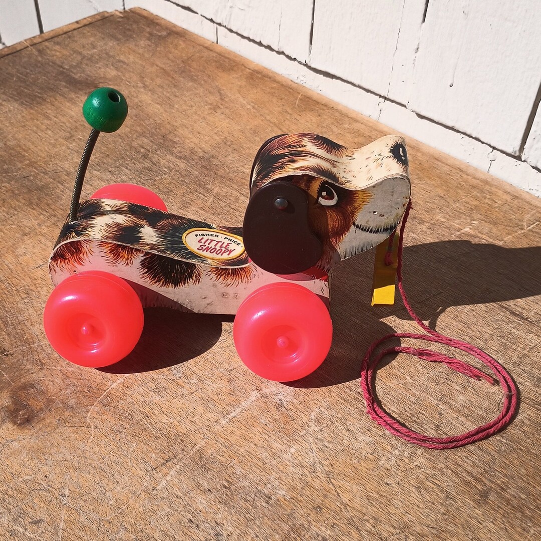 Vintage Fisher Price Little Snoopy Pull Along Toy - Etsy
