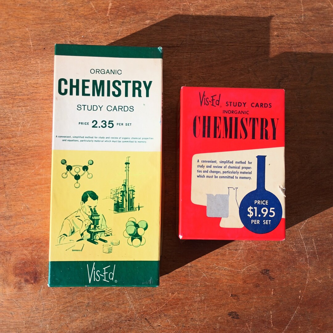 Vintage Study Cards - Organic and Inorganic Chemistry - Etsy