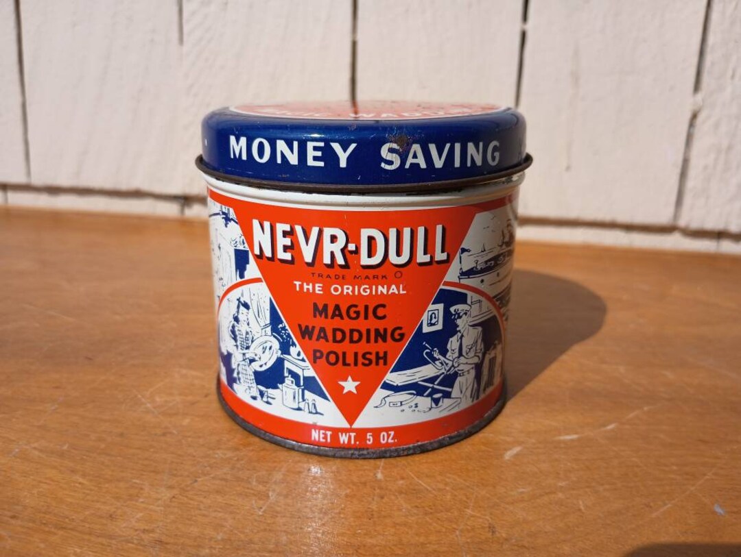 Vintage Metal Polish Tin - Nevr-dull - Etsy