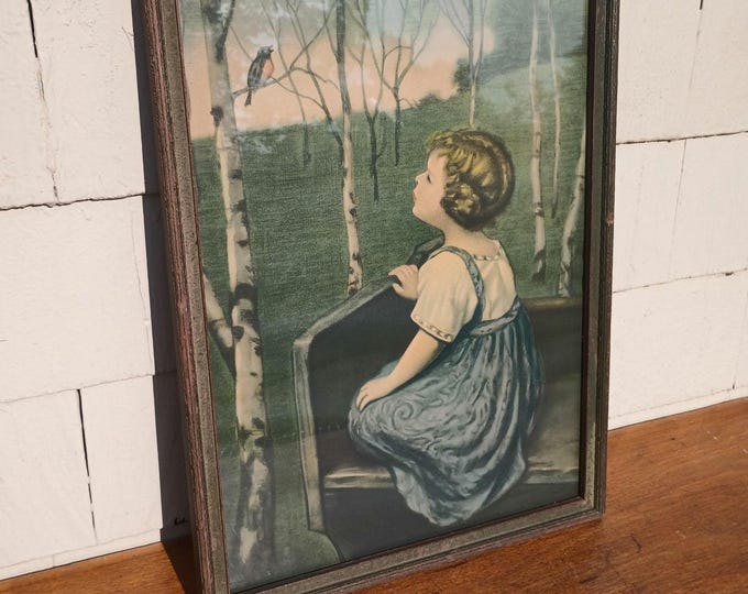 Vintage Framed Print - Spring Song - Simon Glucklich - Etsy