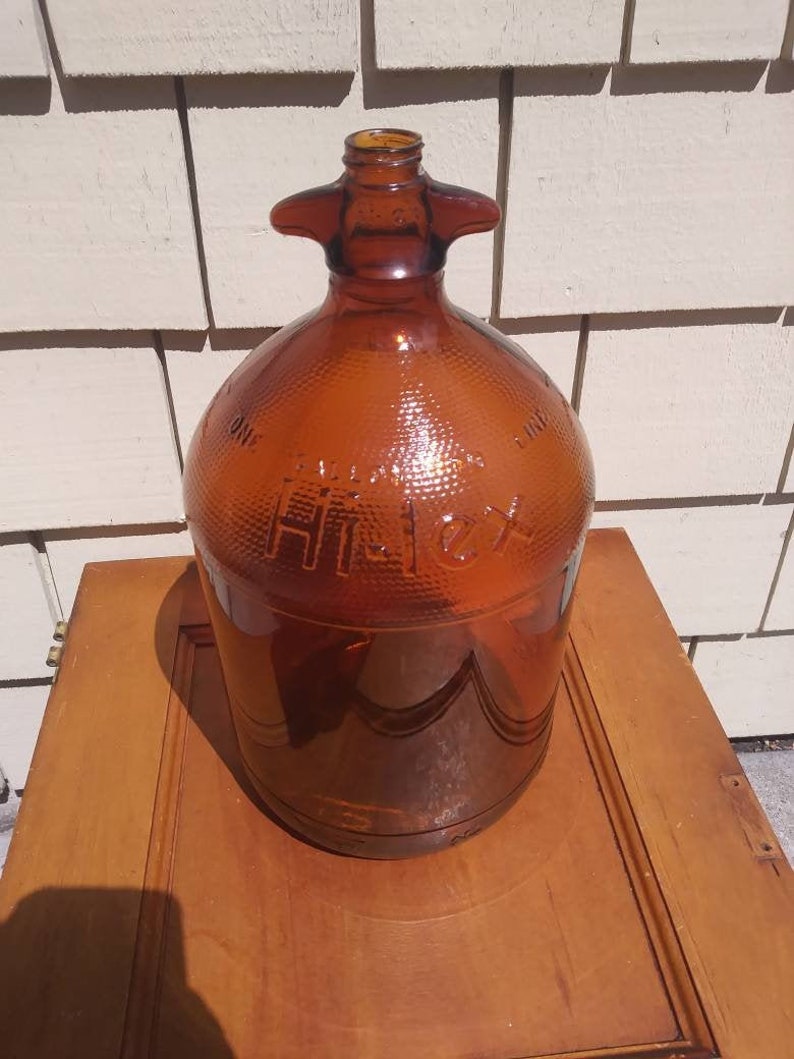 Vintage Hi-lex Bleach Brown Glass One Gallon Bottle - Etsy