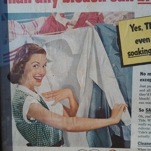 Vintage Tide Detergent Advertisement - Framed - Etsy