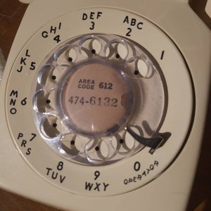 Vintage Rotary Dial Phone 612 Area Code - Etsy