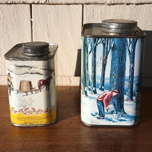 Two Vintage Maple Syrup Tins - Etsy