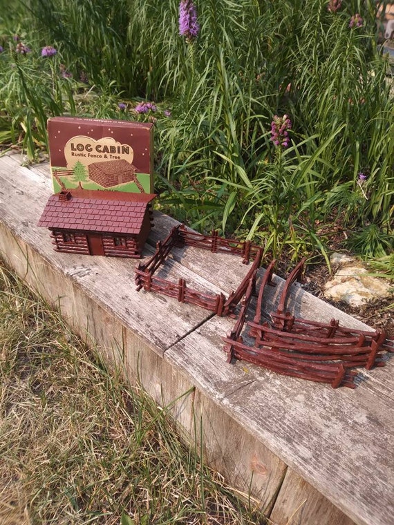 Vintage Model Railroad Log Cabin Kit - Etsy