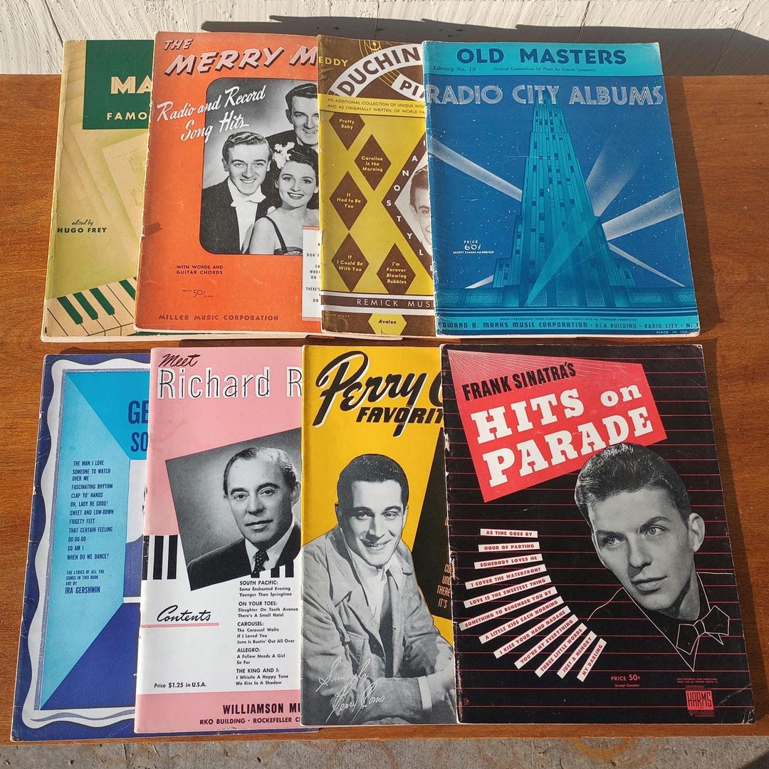 Group of 8 Songbooks - 1930s and 40s - Sinatra, Gershwin, Rogers, and ...