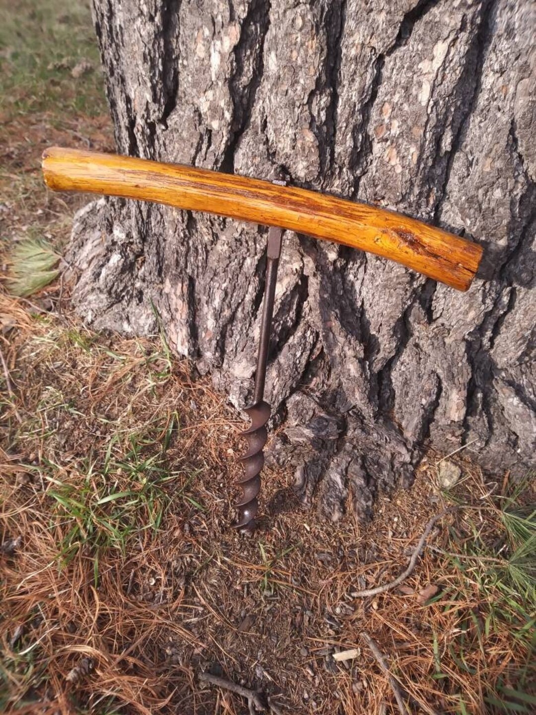 Vintage Hand Auger Drill With Wooden Handle - Refinished - Etsy