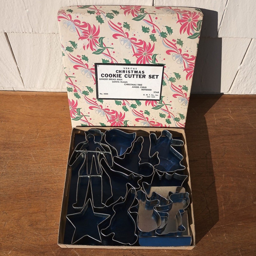 Vintage Christmas Cookie Cutter Set With Original Gift Box - Etsy